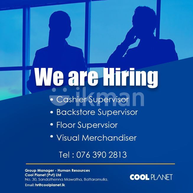 Cashier Supervisor - Kandy Vacancy | Kandy City | ikmanJOBS