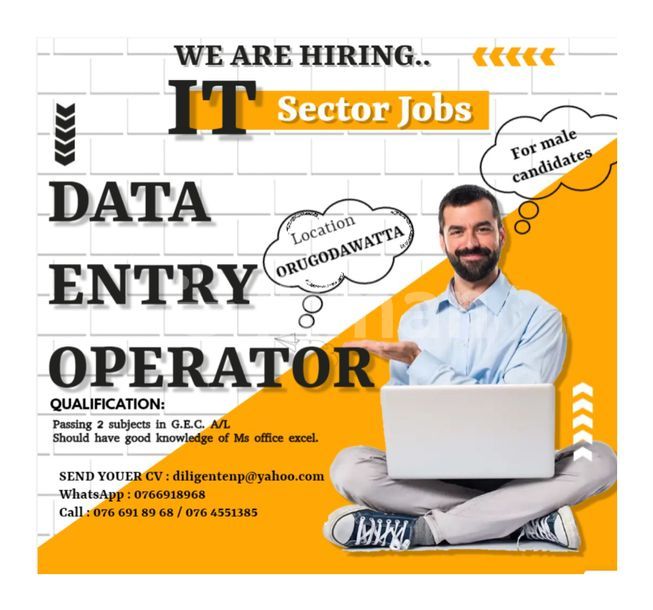 Data Entry Operator - Orugodawatta | ikman