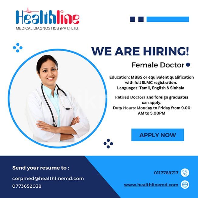 Female Doctor Vacancy | Kohuwala | ikmanJOBS