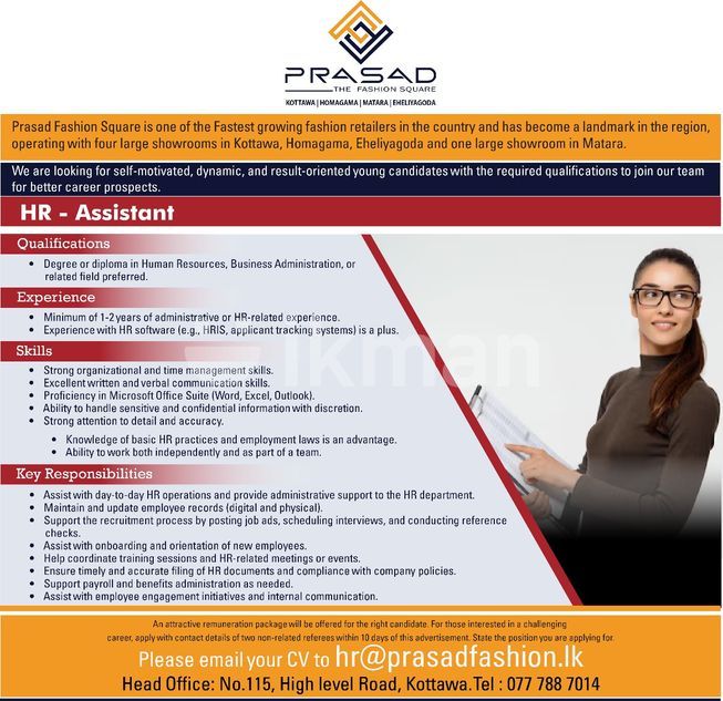 HR Assistant Kottawa | ikman