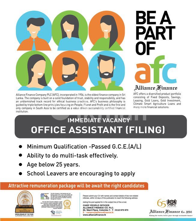 Office Assistant Vacancy | Colombo 10 | ikmanJOBS