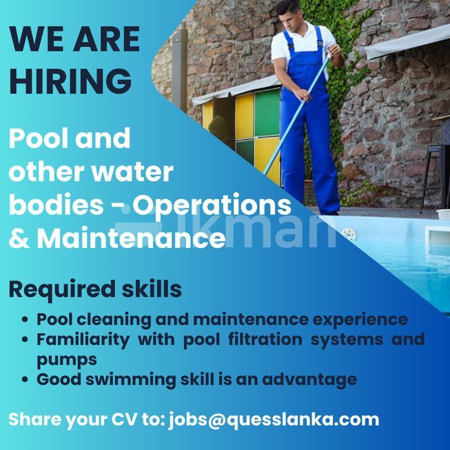 Pool Maintainer Vacancy | Colombo 1 | ikmanJOBS