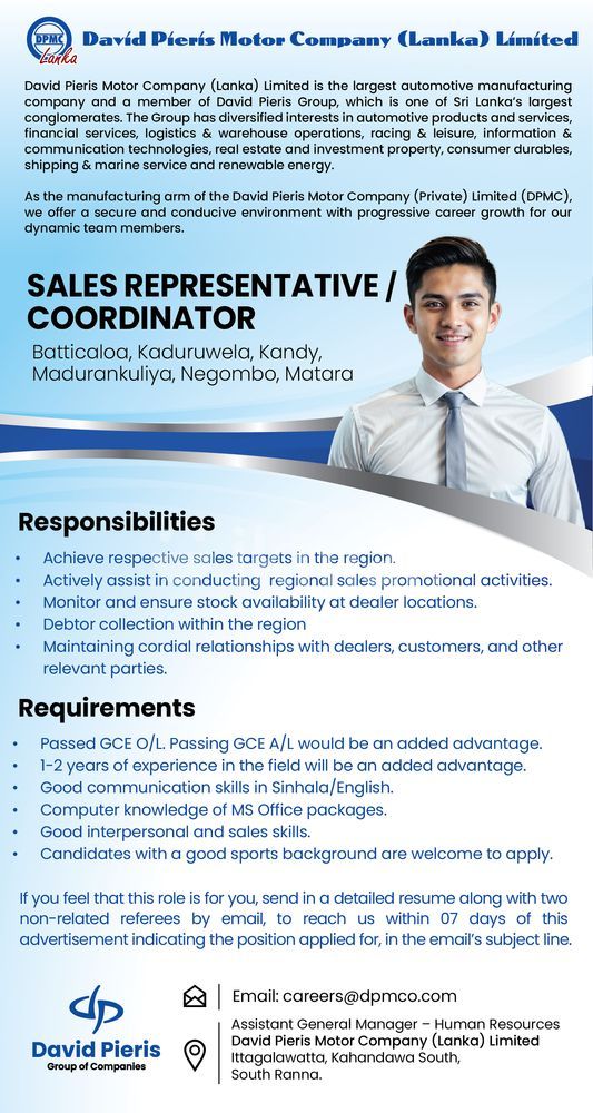 Sales Coordinatorc - Negombo | ikman