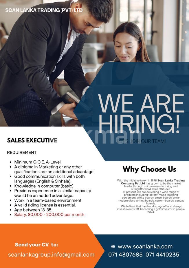 Sales Executive Vacancy | Malabe | ikmanJOBS