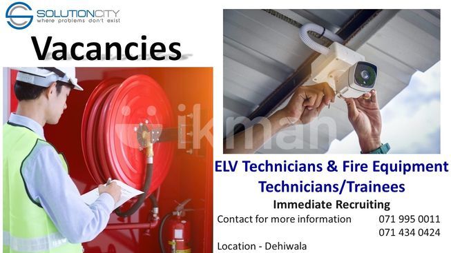 Vacancies for ELV & Fire Technician Vacancy | Dehiwala | ikmanJOBS