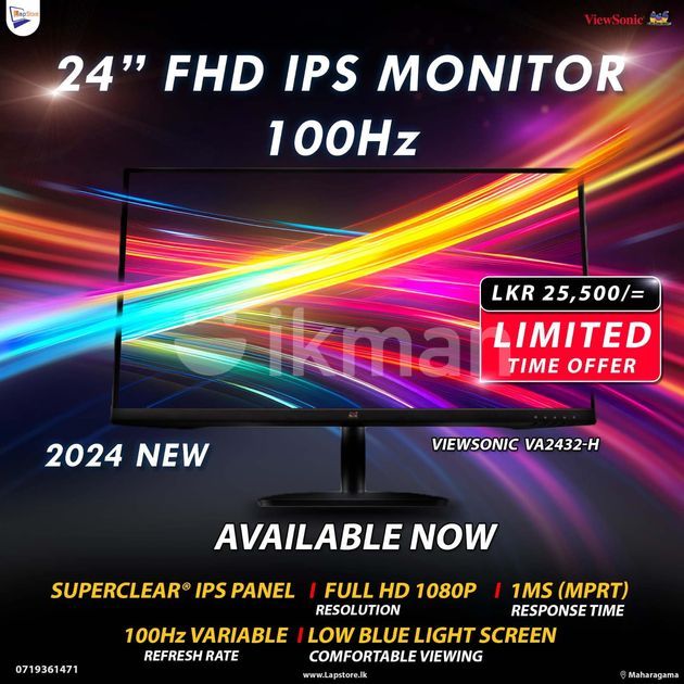 ViewSonic 24 inch 100Hz FHD IPS Frameless Monitor ( 2024 New ) for Sale ...