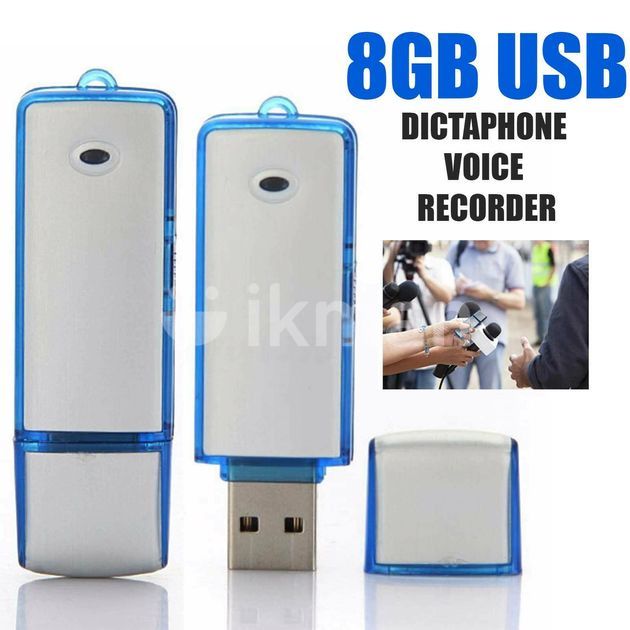 Voice Recorder Mini Spy USB 8GB ( Recording 150 Hrs ) - new / in ...