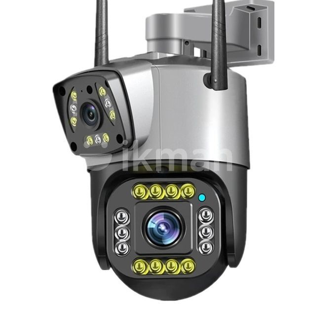 Wi Fi Dual Lens 4 Mp Cctv Camera Night Vision Color, Two Way Audio ...